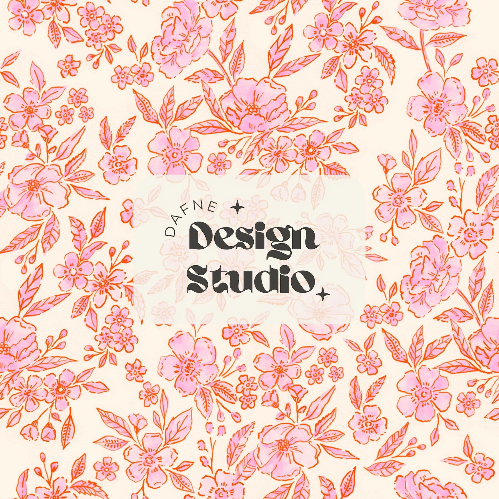 Pink Coquette Floral Seamless Pattern, Digital File for Commercial Use ...