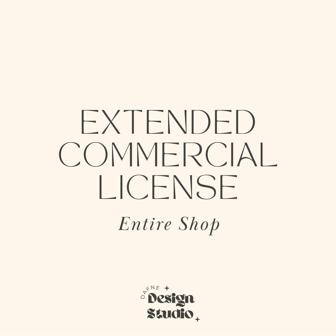 Extended Commercial License - Entire Shop - Etsy