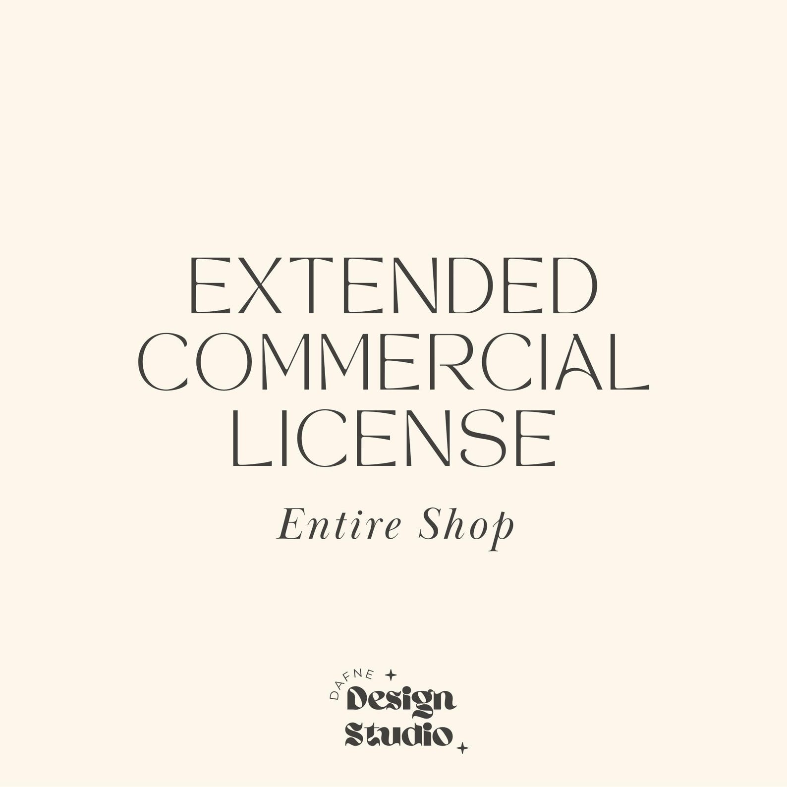 Extended Commercial License - Entire Shop - Etsy