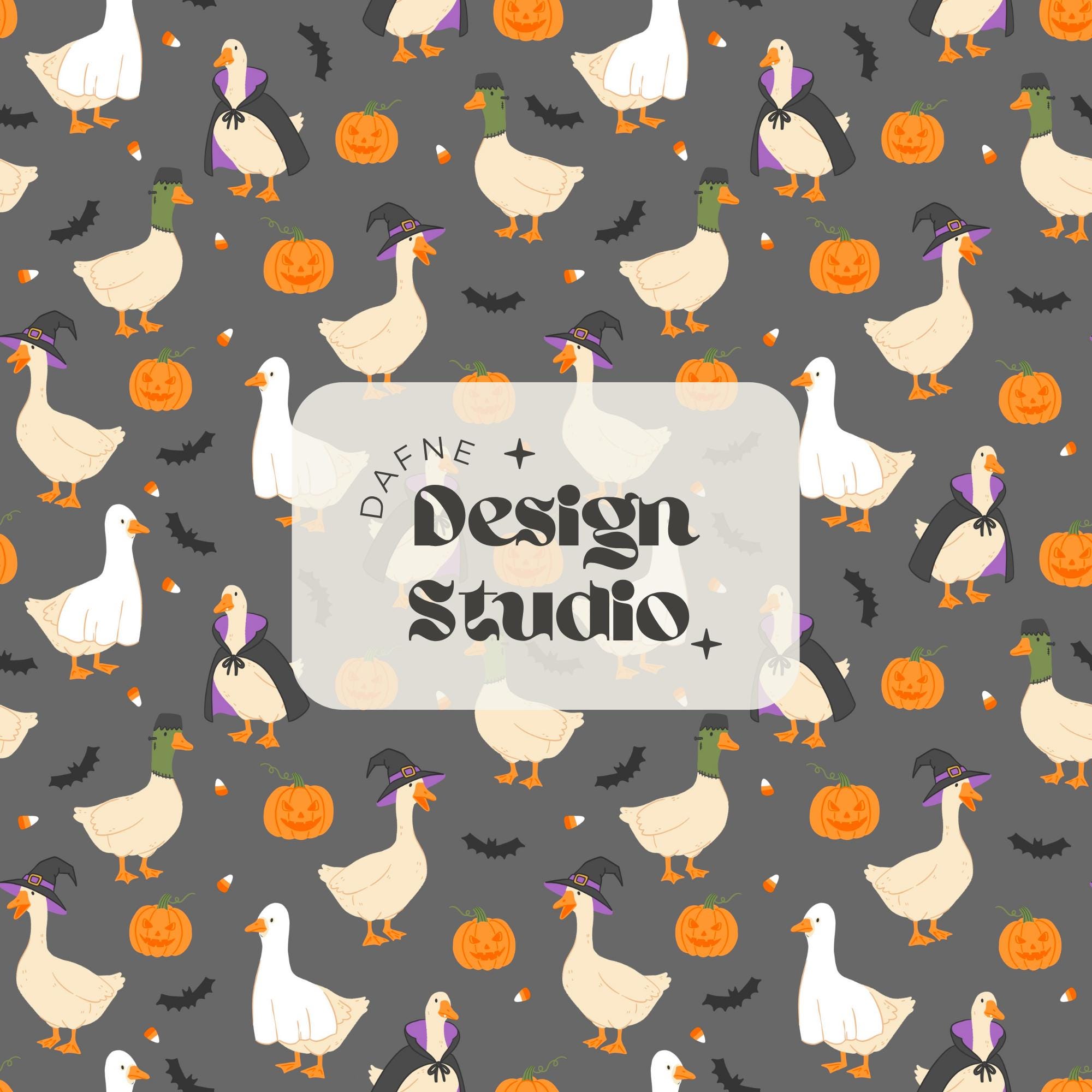 Cute Halloween Seamless, Silly Goose Seamless, Halloween Seamless ...
