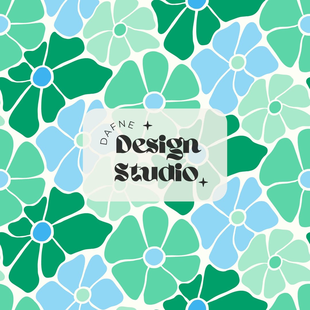 Repetitive Pattern Retro Groovy Flower, Summer Spring Pattern, Preppy ...