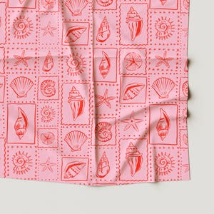 Pink Seashells Handdrawn Seamless Pattern, Summer Digital File for ...