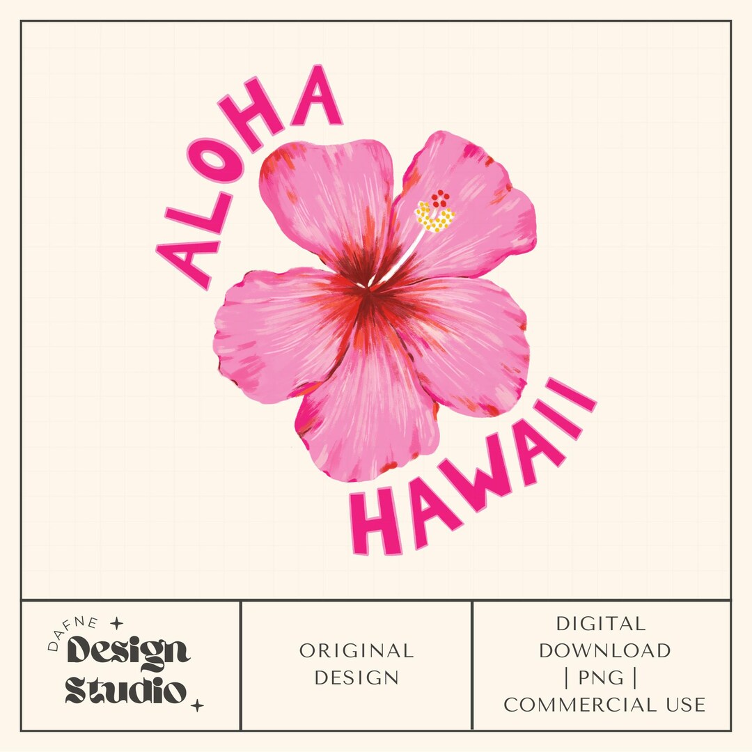 Aloha Png, Hawaii Png, Hibiscus Png, Summer Trendy Png, Comfort Colors ...