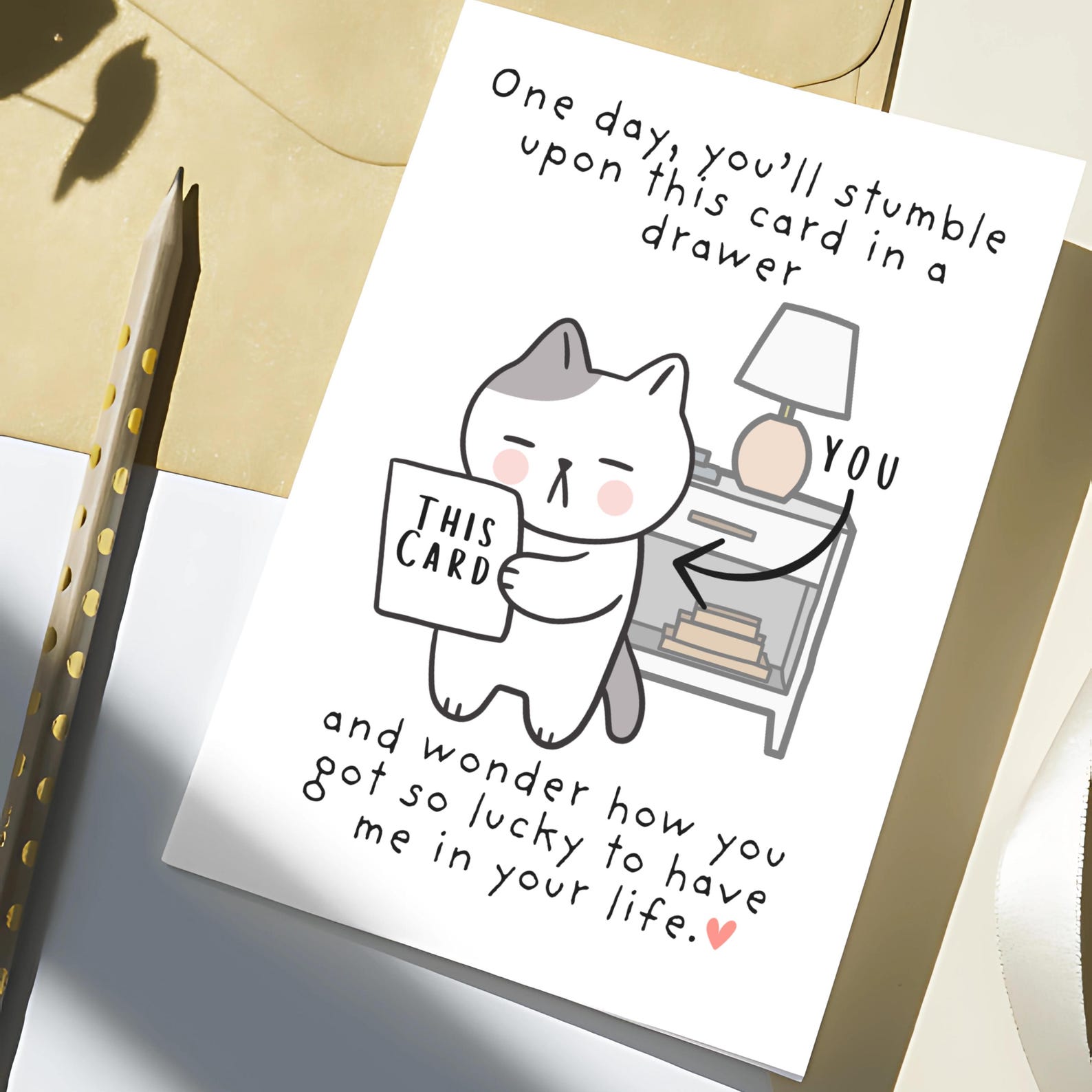 Sarcastic Card Printable for Boyfriend, Funny Drawer Greeting Card ...