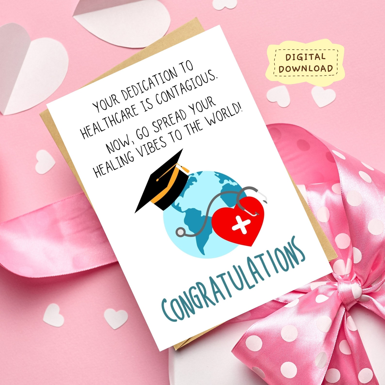 Printable Medical School Graduation Card, Doctor Congrats Card, Nurse ...