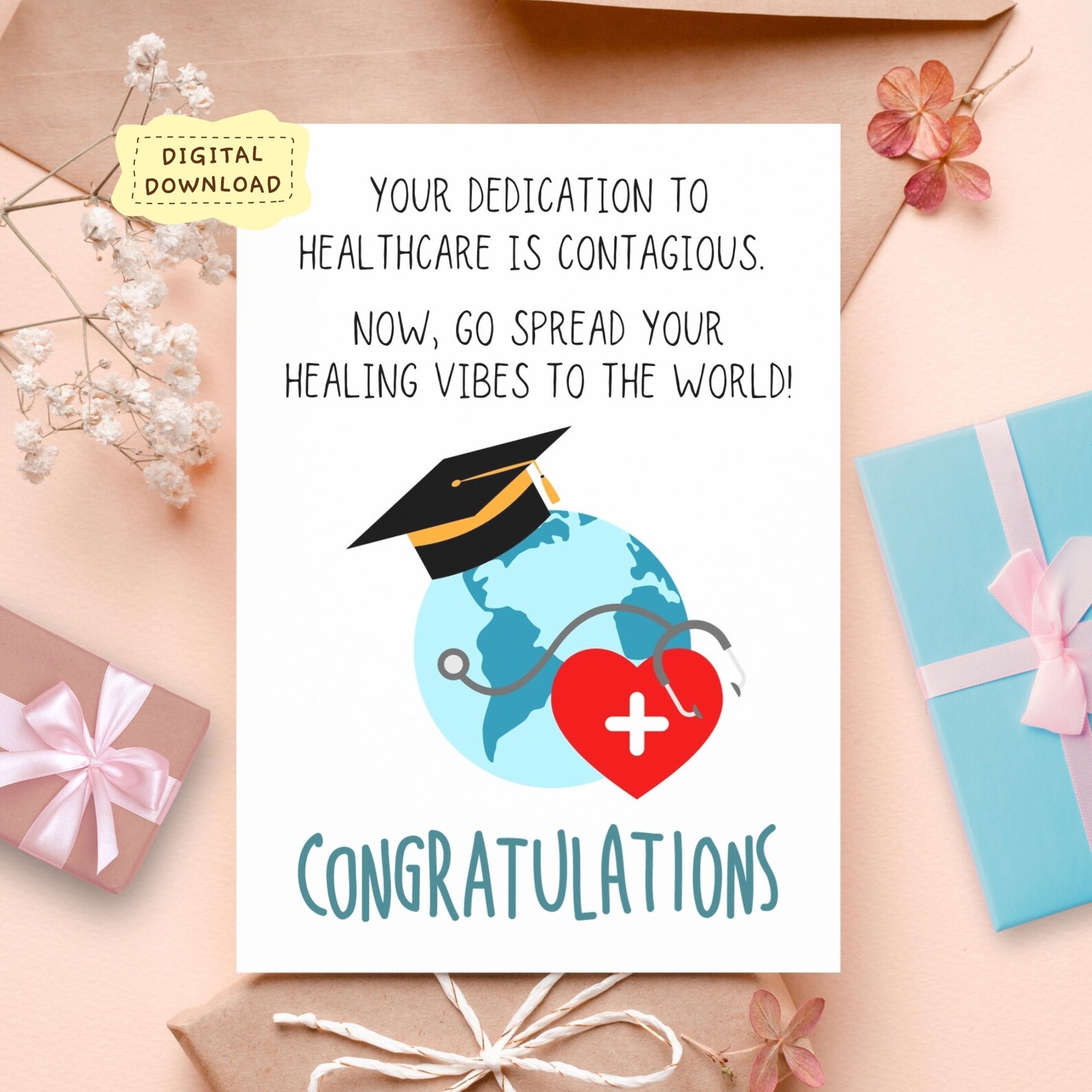 Printable Medical School Graduation Card, Doctor Congrats Card, Nurse ...