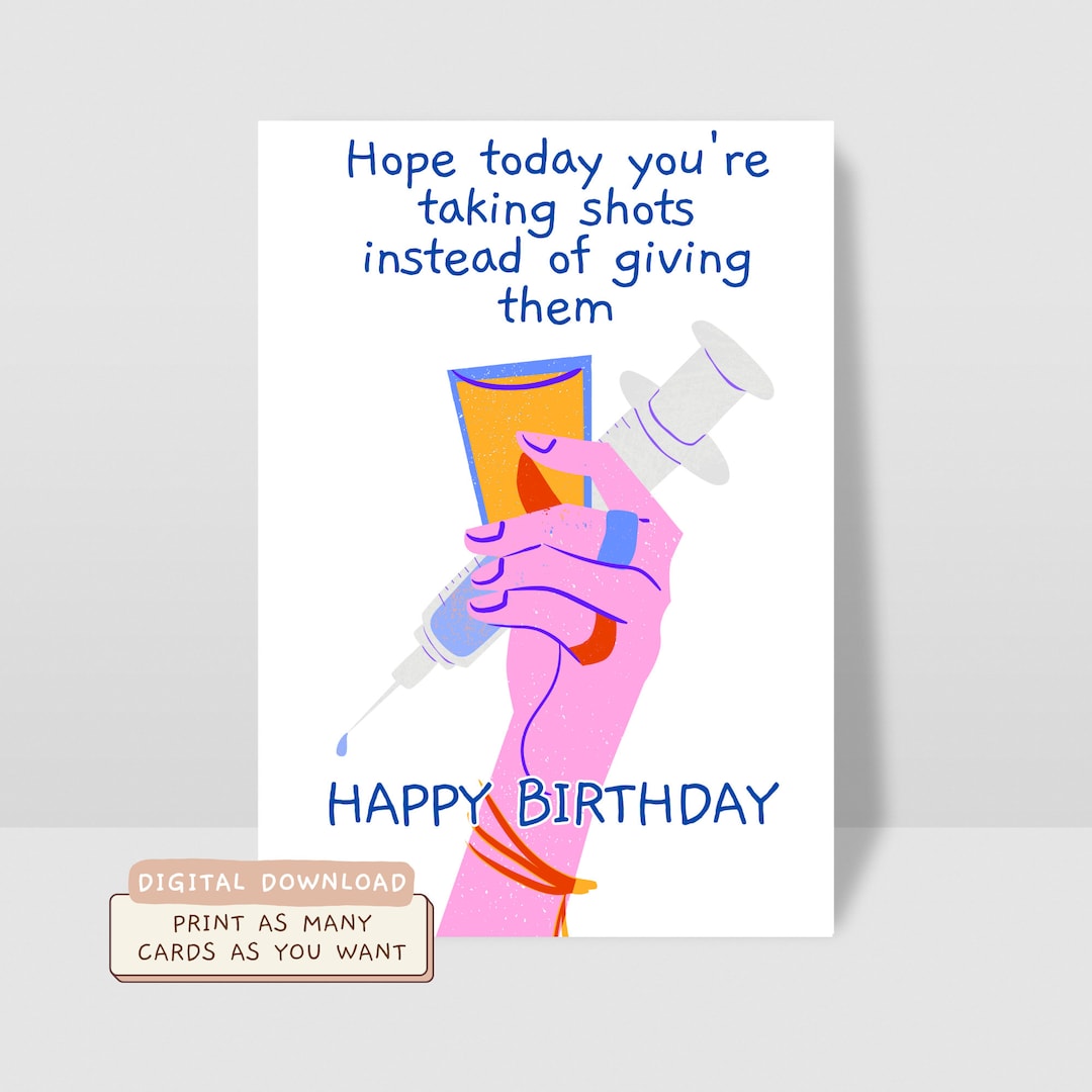 Nurse Birthday Card, Card for Nurse, Doctor, Medical Student, STEM ...