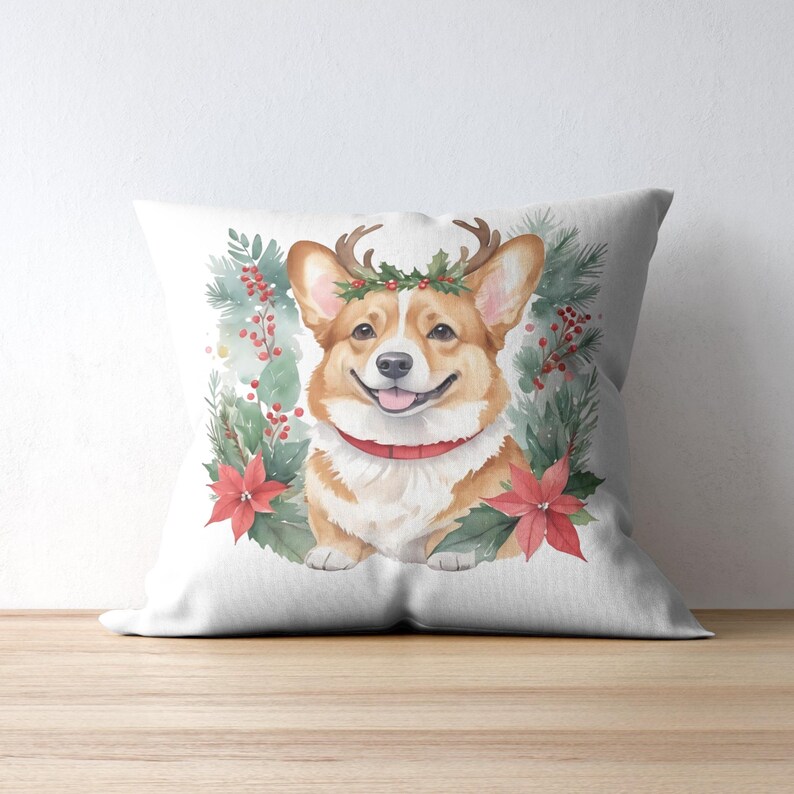 Watercolor Christmas Corgi PNG, DIY Corgi Ornament, Corgi Mom Gifts ...