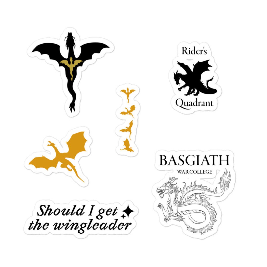 Fantasy Book Inspired Fourth Wing Sticker Sheet Wingleader - Etsy