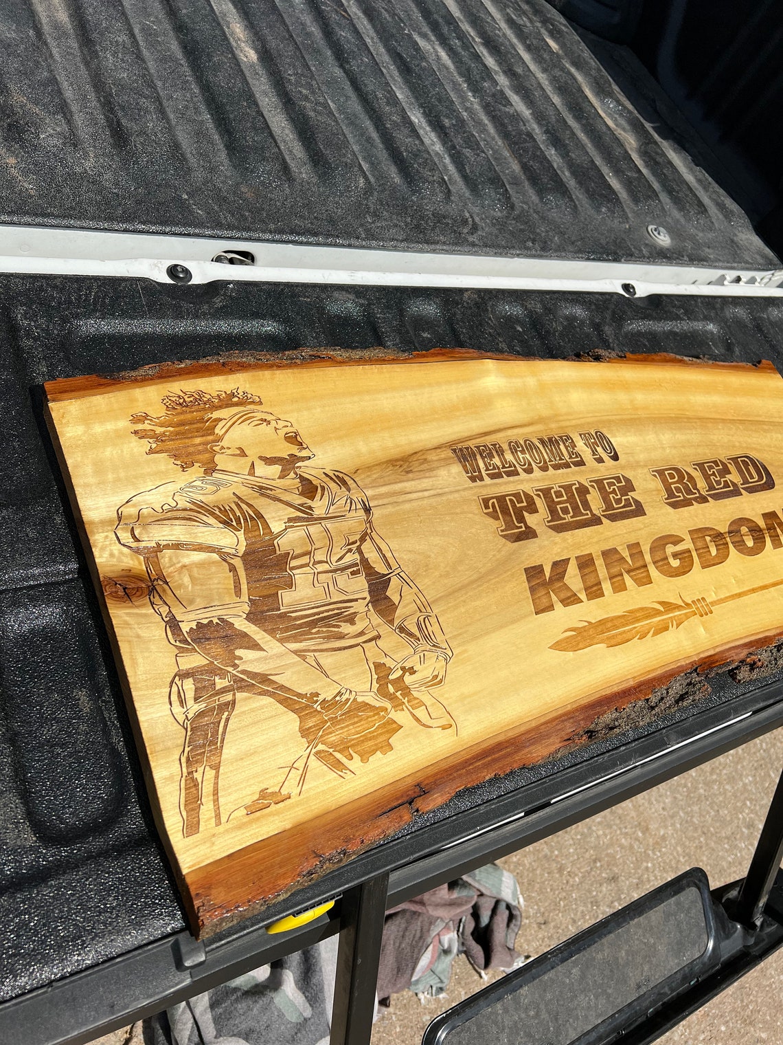 Wood Signs Hanging Sign Engraved Chiefs Red Kingdom Sign CHEIFS - Etsy