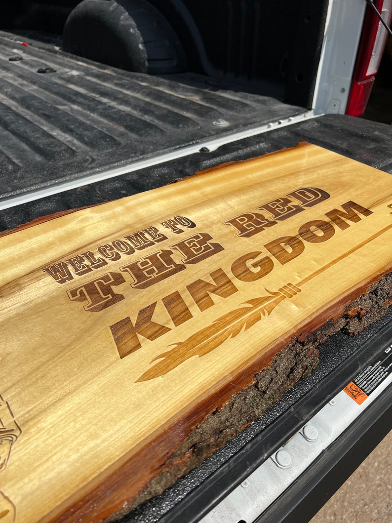 Wood Signs Hanging Sign Engraved Chiefs Red Kingdom Sign CHEIFS - Etsy
