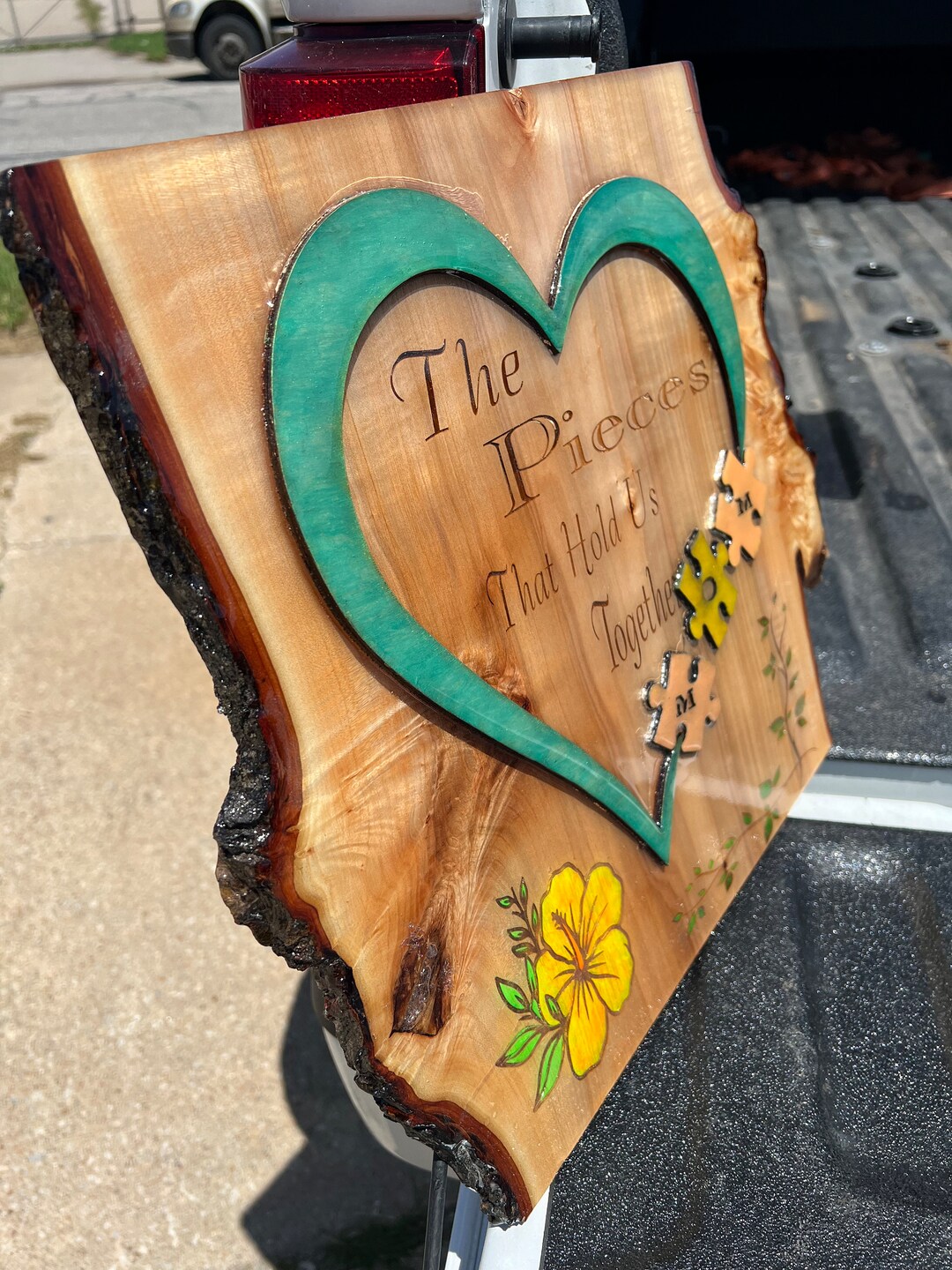 Custom Wood Mother Sign, Live Edge Sign, Engraved Wood Sign, 3D, Epoxy ...