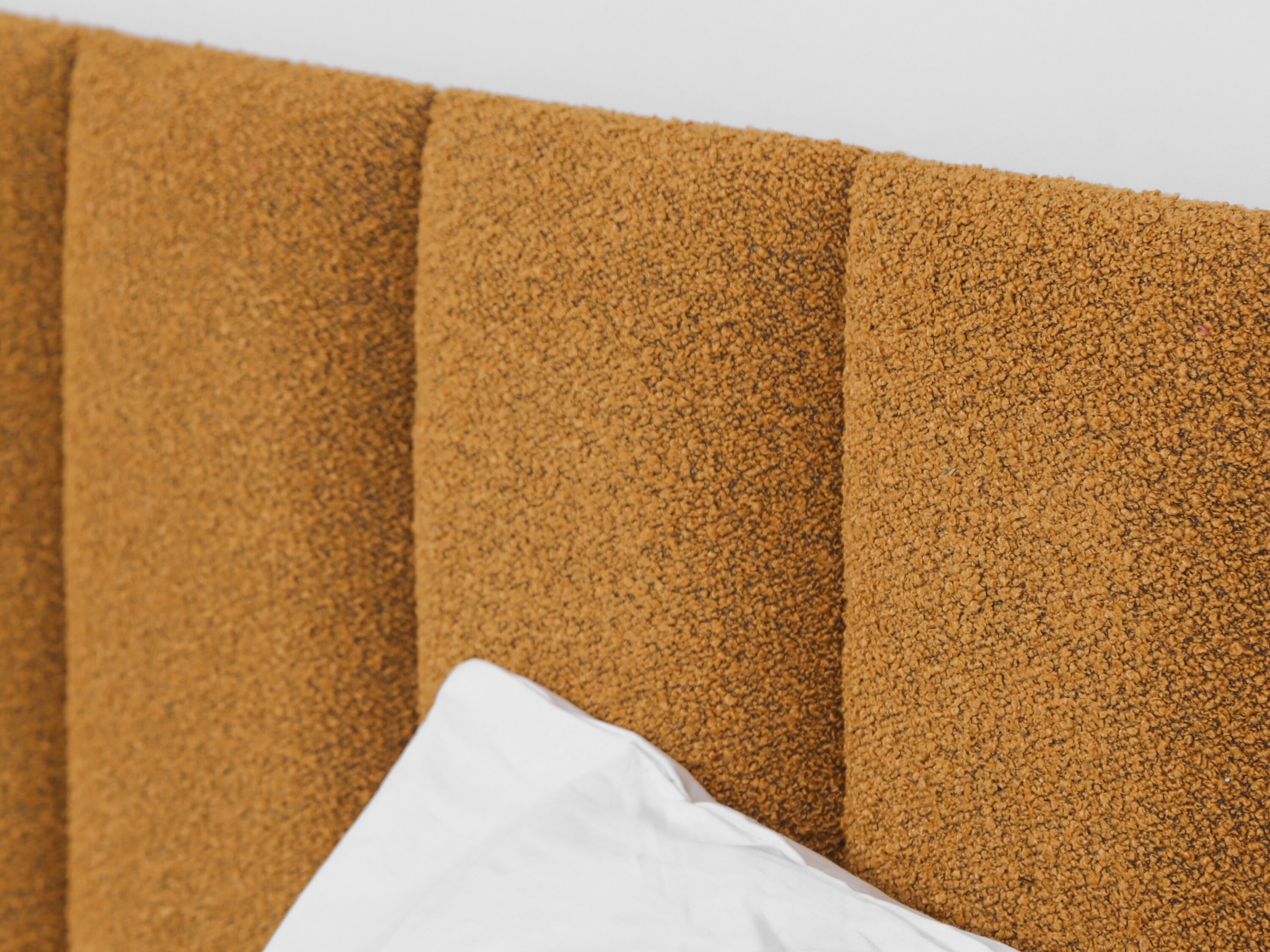 Orange Boucle Headboard Panel Upholstered Soft Wall Panel Textured ...