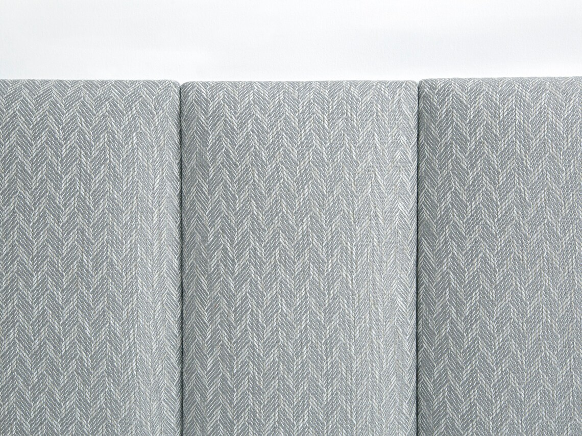 Gray Herringbone Headboard Panel Gray Wall Panel Upholstered Wall Panel ...