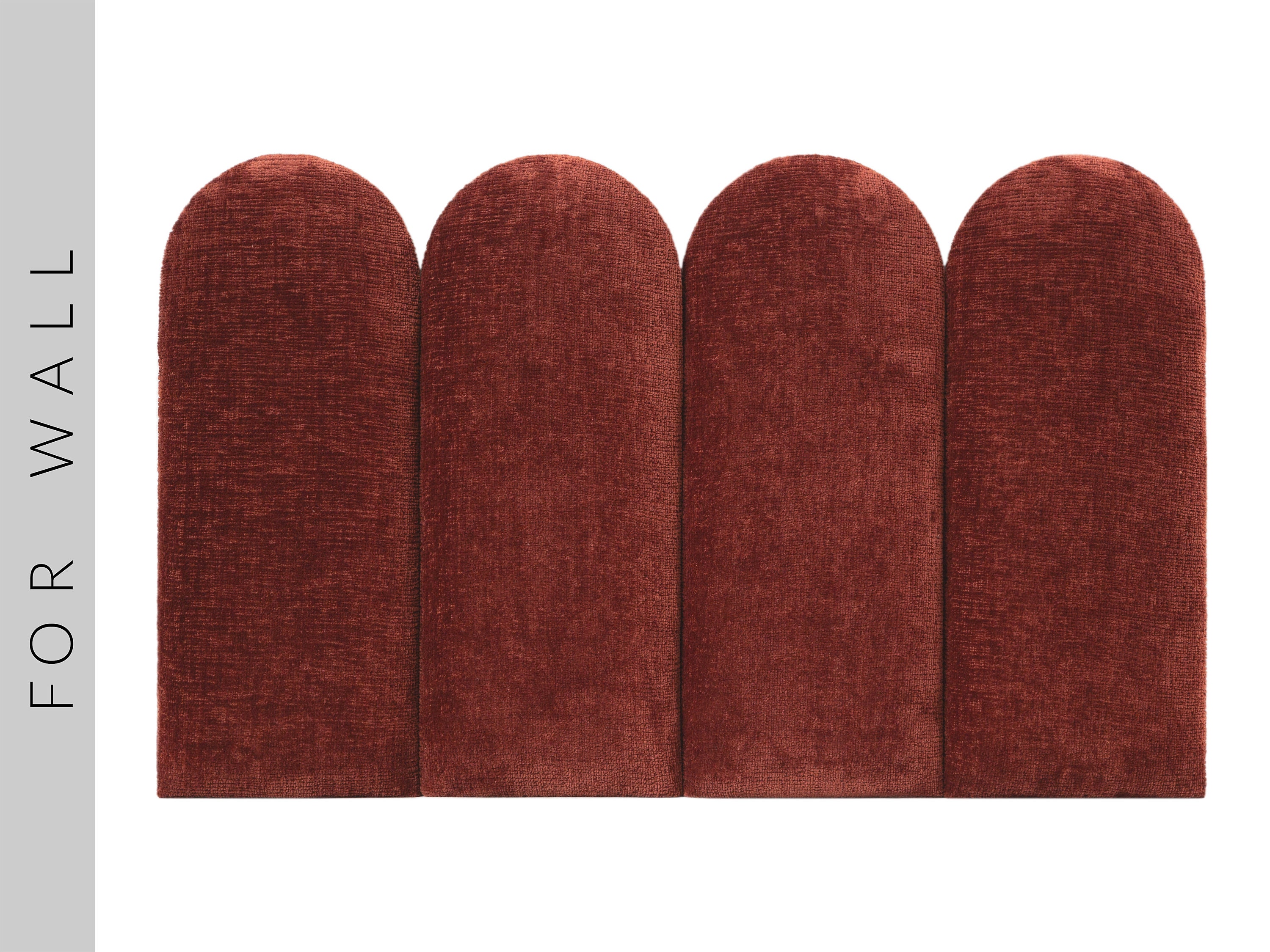 Dark Terracotta Headboard Upholstered Soft Wall Panel Textured Finger ...