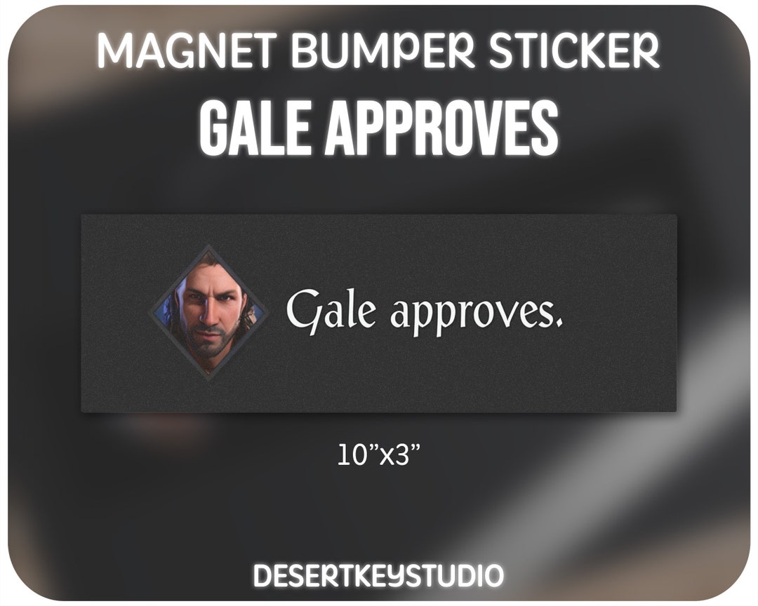 Gale Approves Baldur's Gate 3 Car Magnet Decal - Etsy