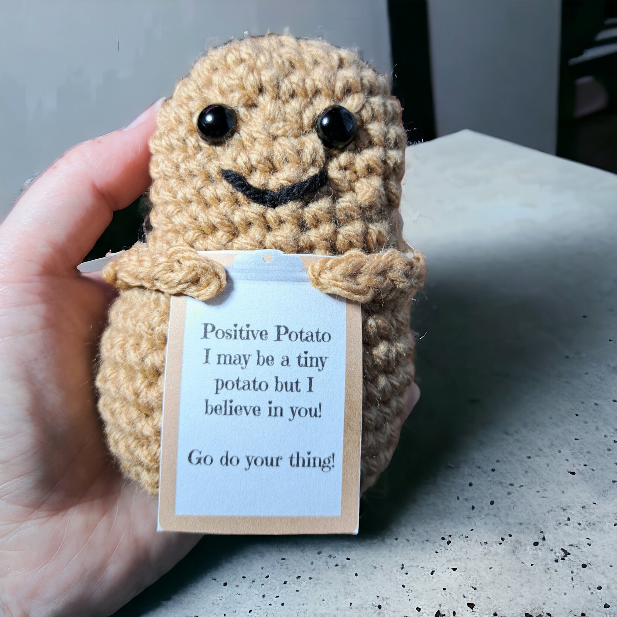Crochet Positive Potato, Crochet Potato Plushie - Etsy