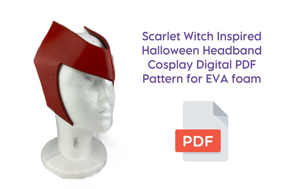 Scarlet Witch Inspired Halloween Headband From Wandavision Blueprint ...