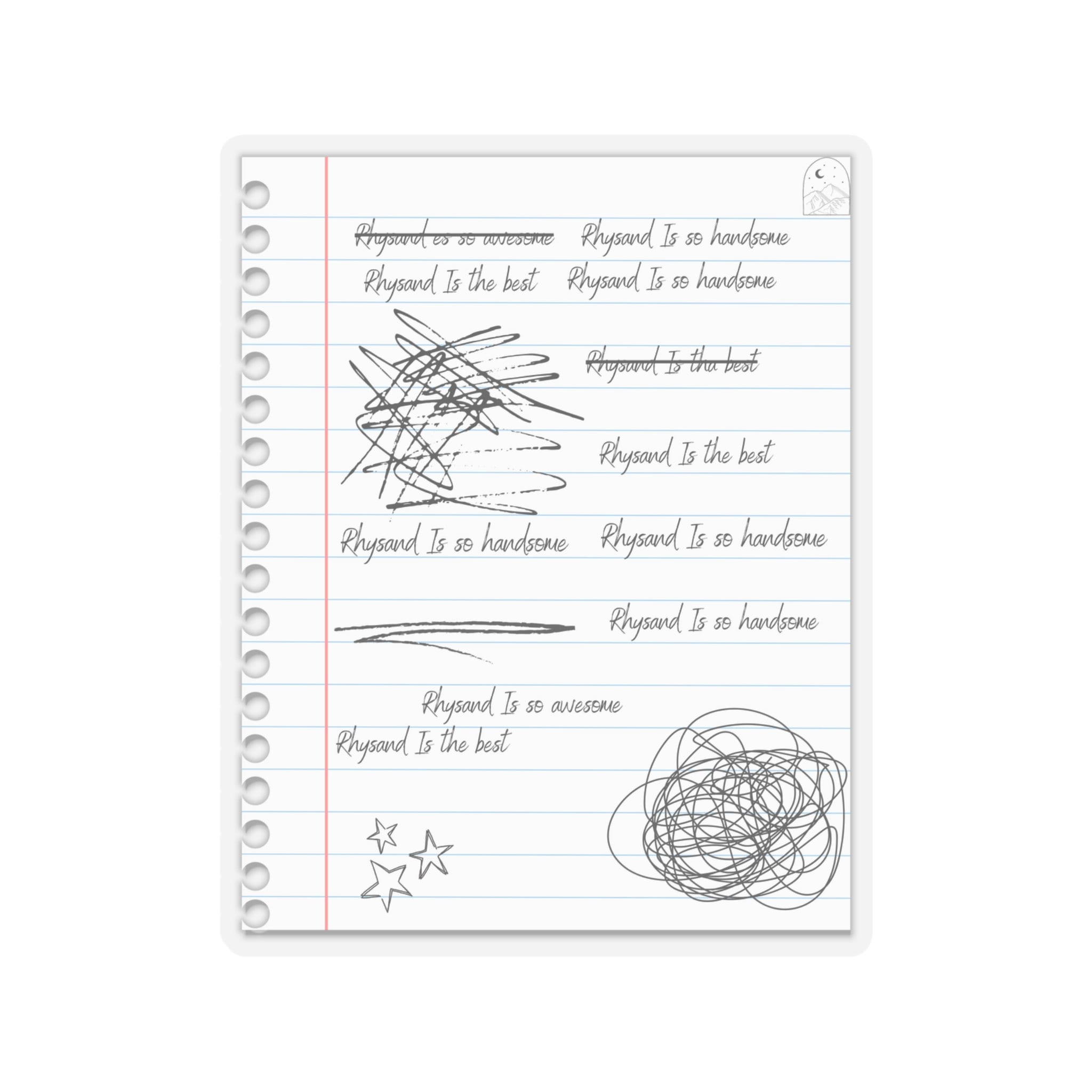 ACOTAR Feyre and Rhys Writing Lesson Kiss-cut Sticker - Etsy