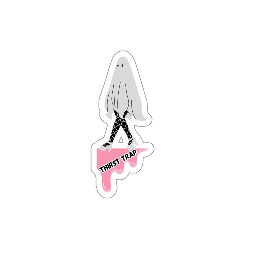Thirst Trap Ghost Kiss-cut Sticker - Etsy