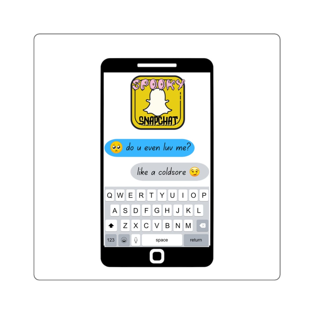 Spooky Snapchat Square Sticker - Etsy