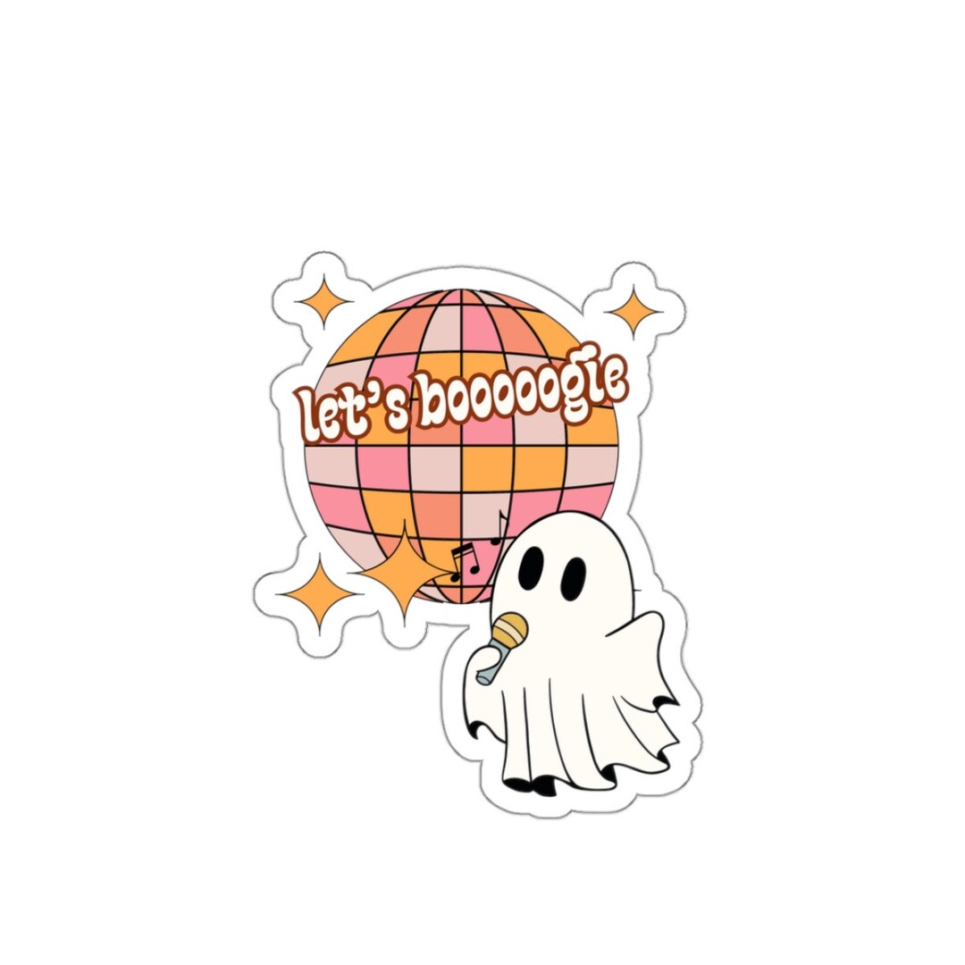 Let's Booooogie Ghost Disco Kiss-cut Stickers - Etsy