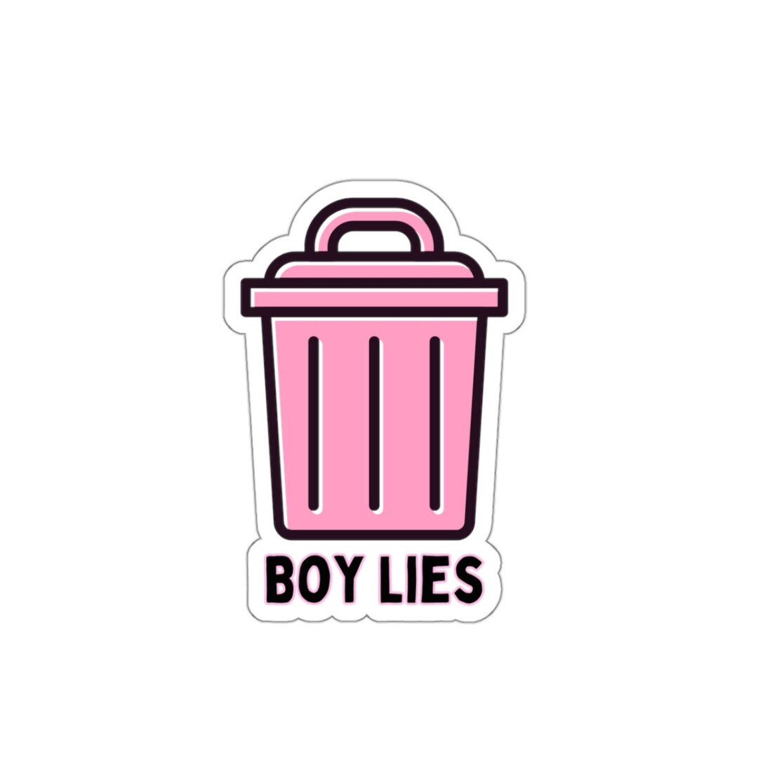 Boy Lies Trashcan Sticker - Etsy
