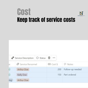Service Client Tracker Notion Template, Service Log Tracker,service CRM ...