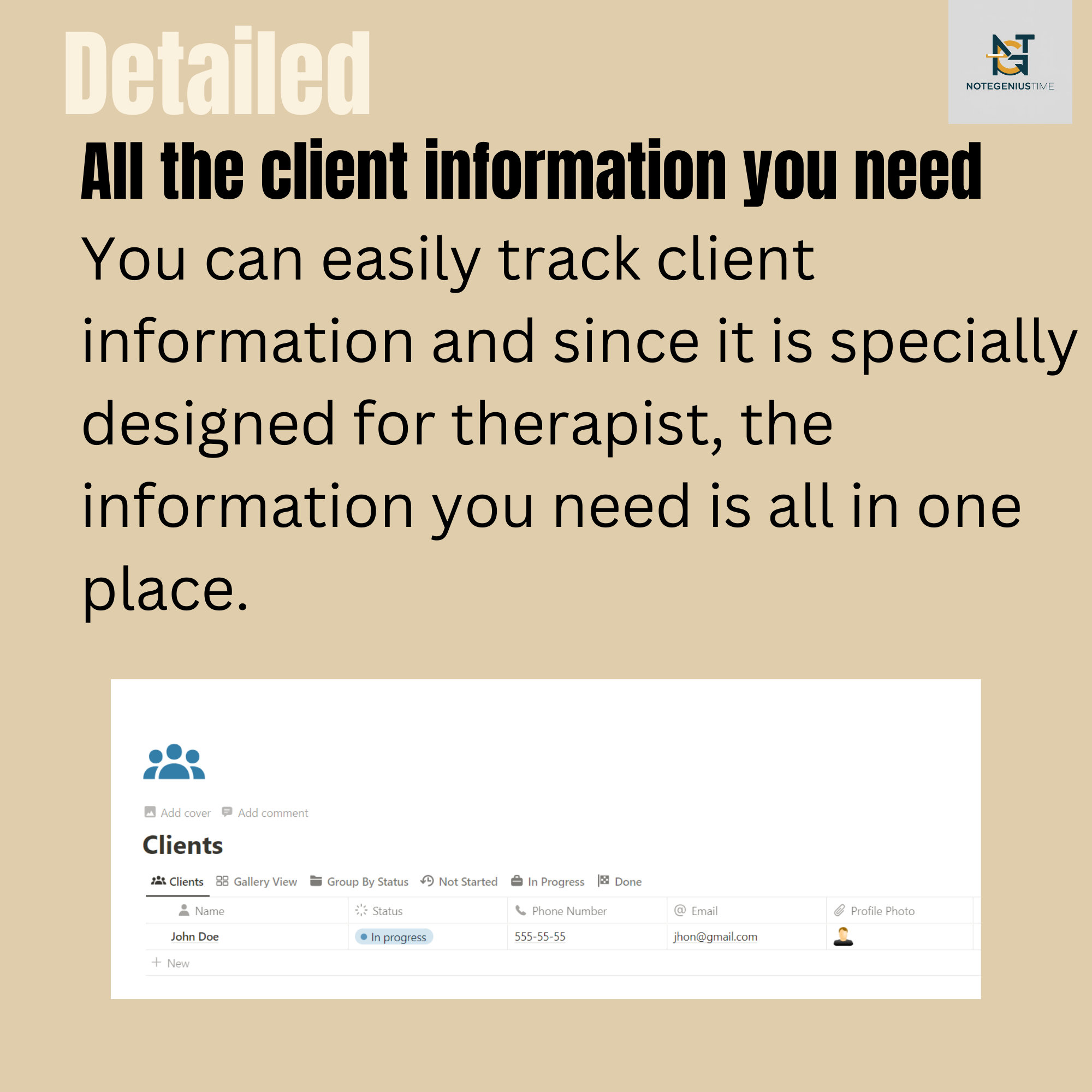 Therapist Planner Notion Template, Digital Therapist Planner | CRM ...