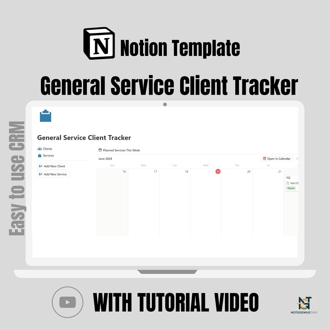 Service Client Tracker Notion Template, Service Log Tracker,service CRM ...