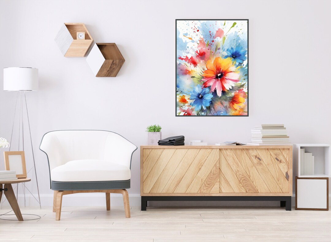 Watercolor Floral Wall Print | Floral Watercolor Poster | Watercolor ...