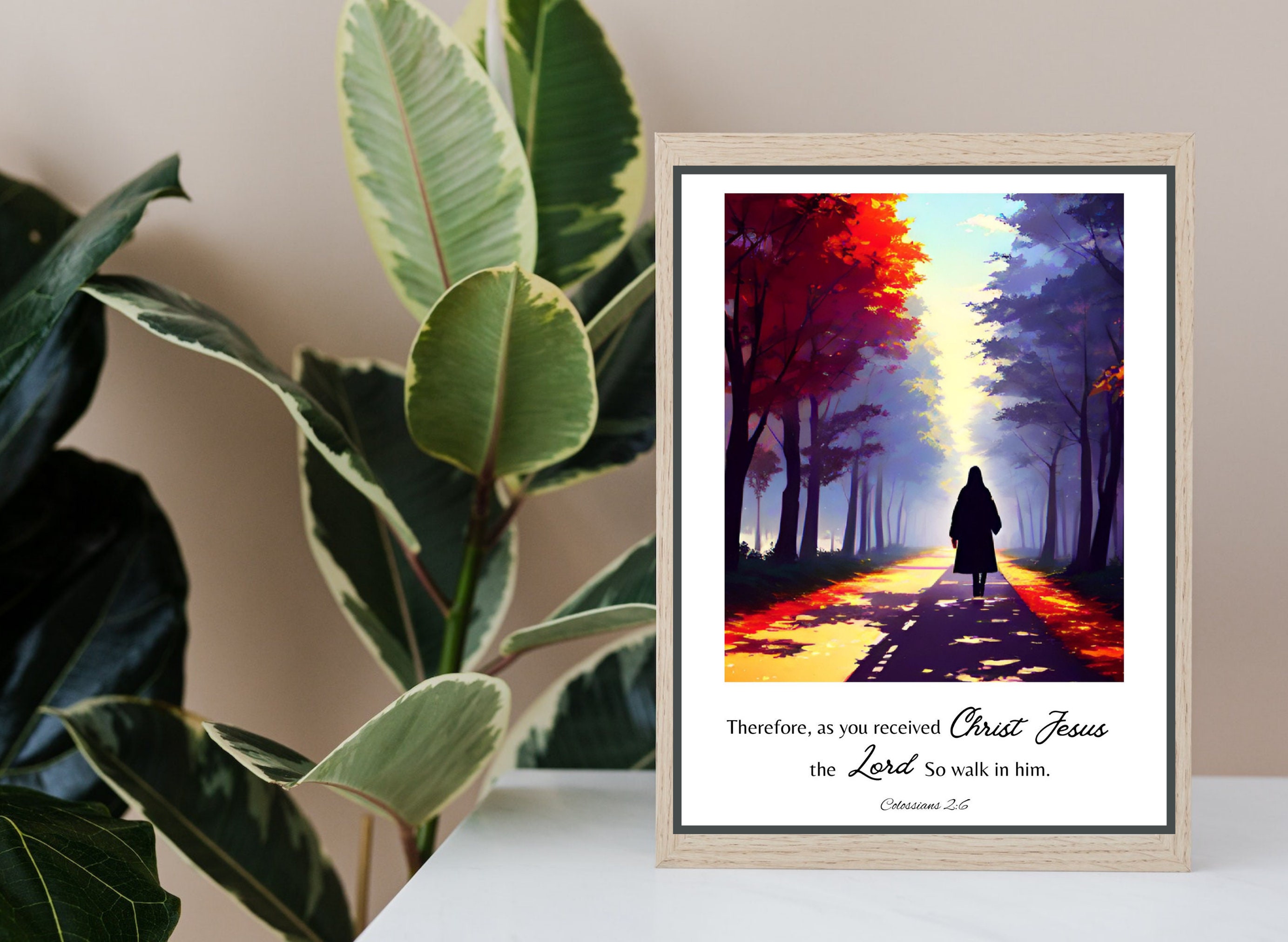 Jesus on a Path | Bible Verse Wall Art | Christian Home Decor ...