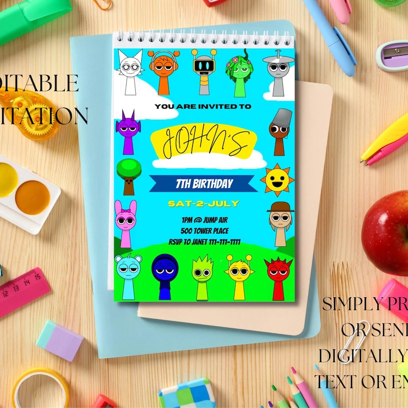 Sprunki Birthday Party - Etsy