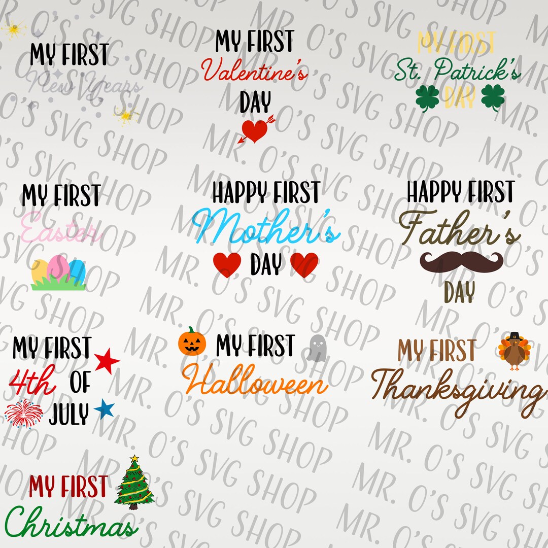 My First Holidays - Baby SVG - SVG Only - Digital Download - Etsy