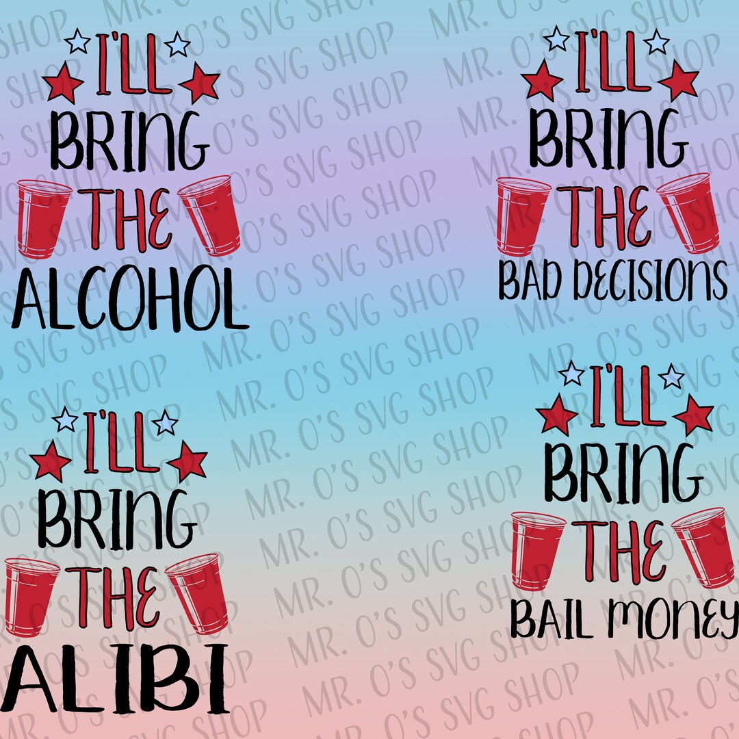 Alcohol and Bad Decision - Friends SVG Pack - SVG Only - Digital ...