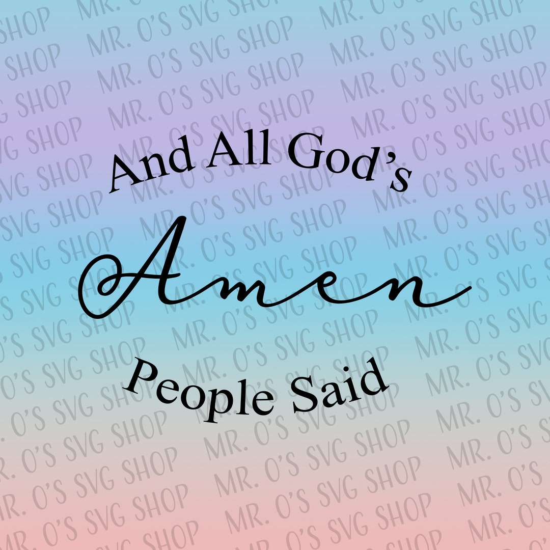 Amen - SVG File - Digital Download - Etsy