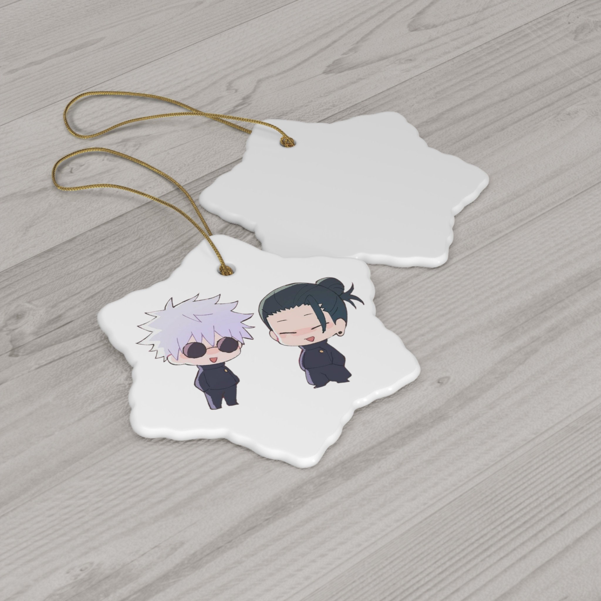 JJK Ceramic Ornament, Anime Lover Gift, Gojo and Getou, Anime Christmas ...