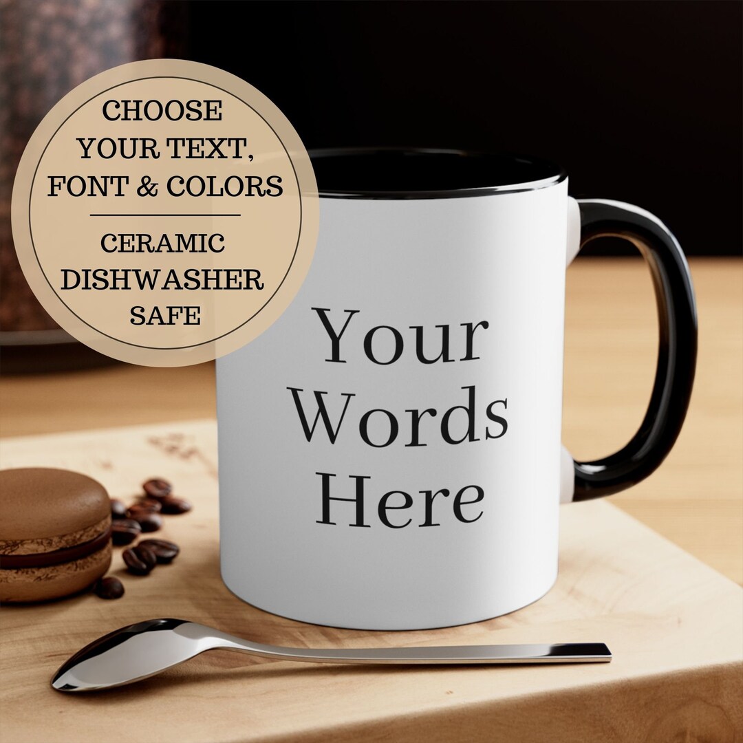 Custom Coffee Mug With Text Custom Large Personalized Coffee Mugs ...