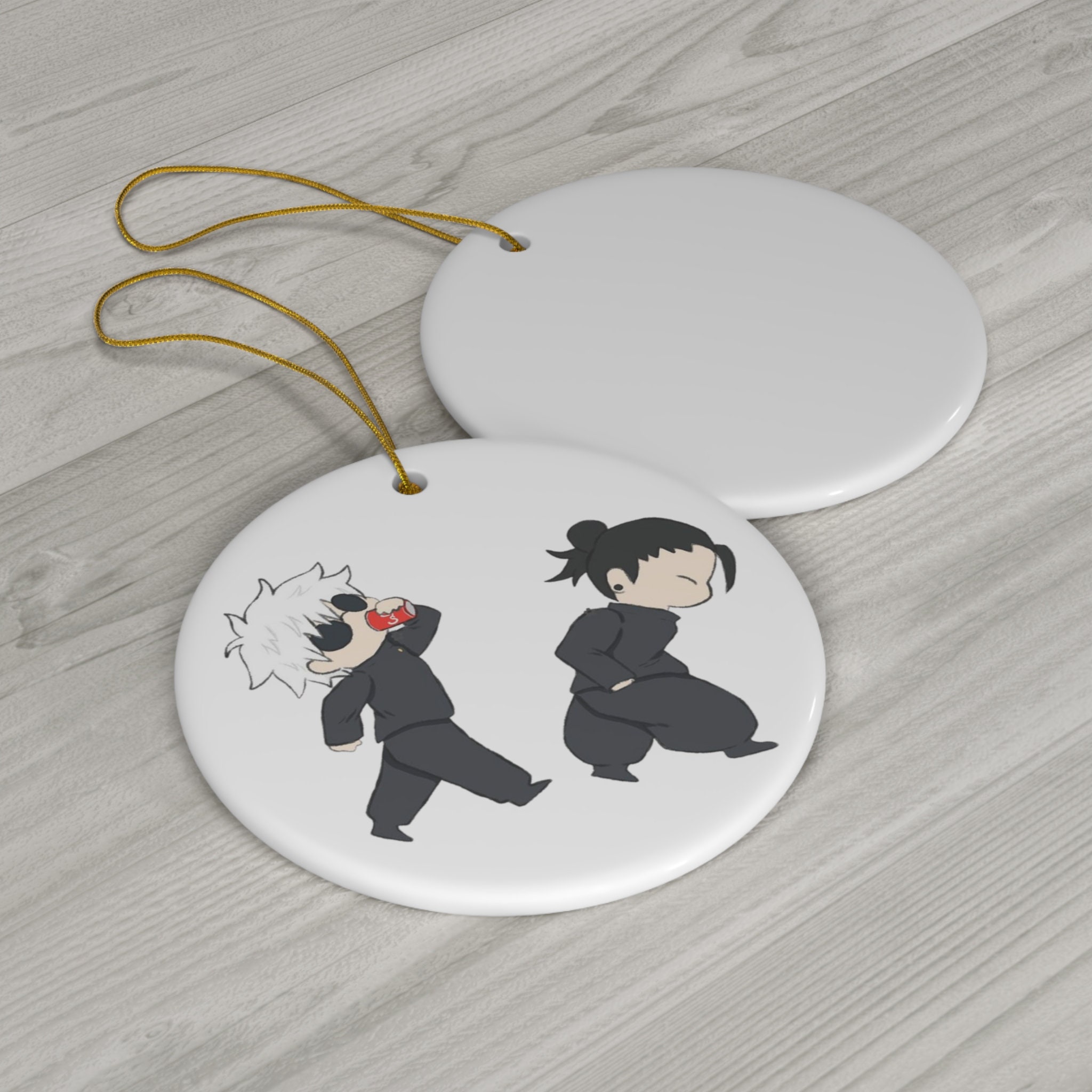JJK Ceramic Ornament, Anime Lover Gift, Gojo and Getou, Anime Christmas ...