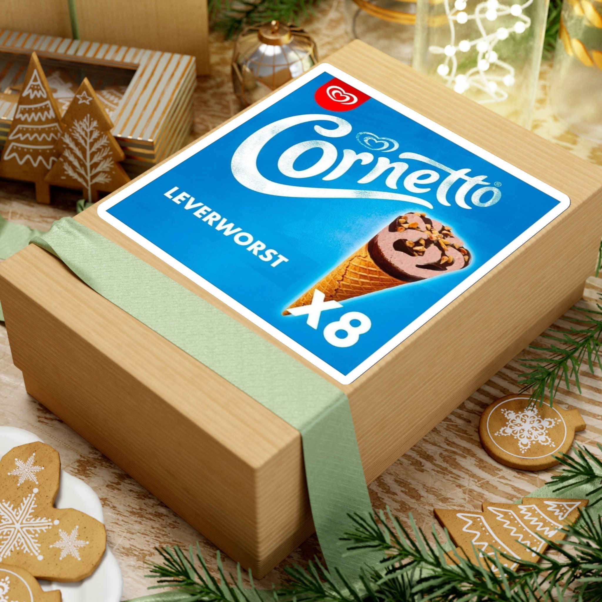 Cornetto Leverworst Dutch Meme Sticker - Etsy