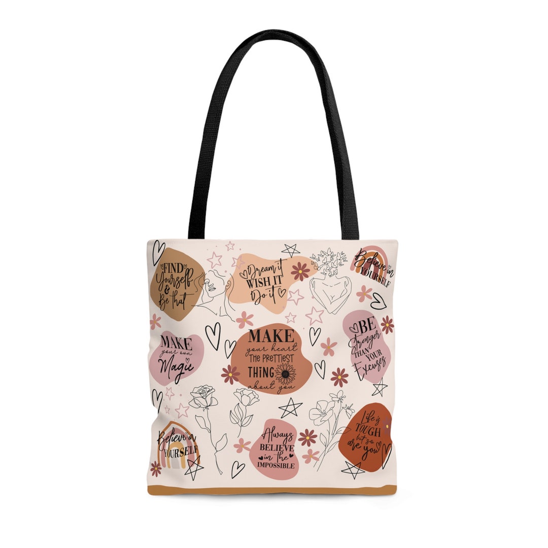 Positive Affirmation Tote Bag, Self Love Tote, Feel Good Tote, Good ...