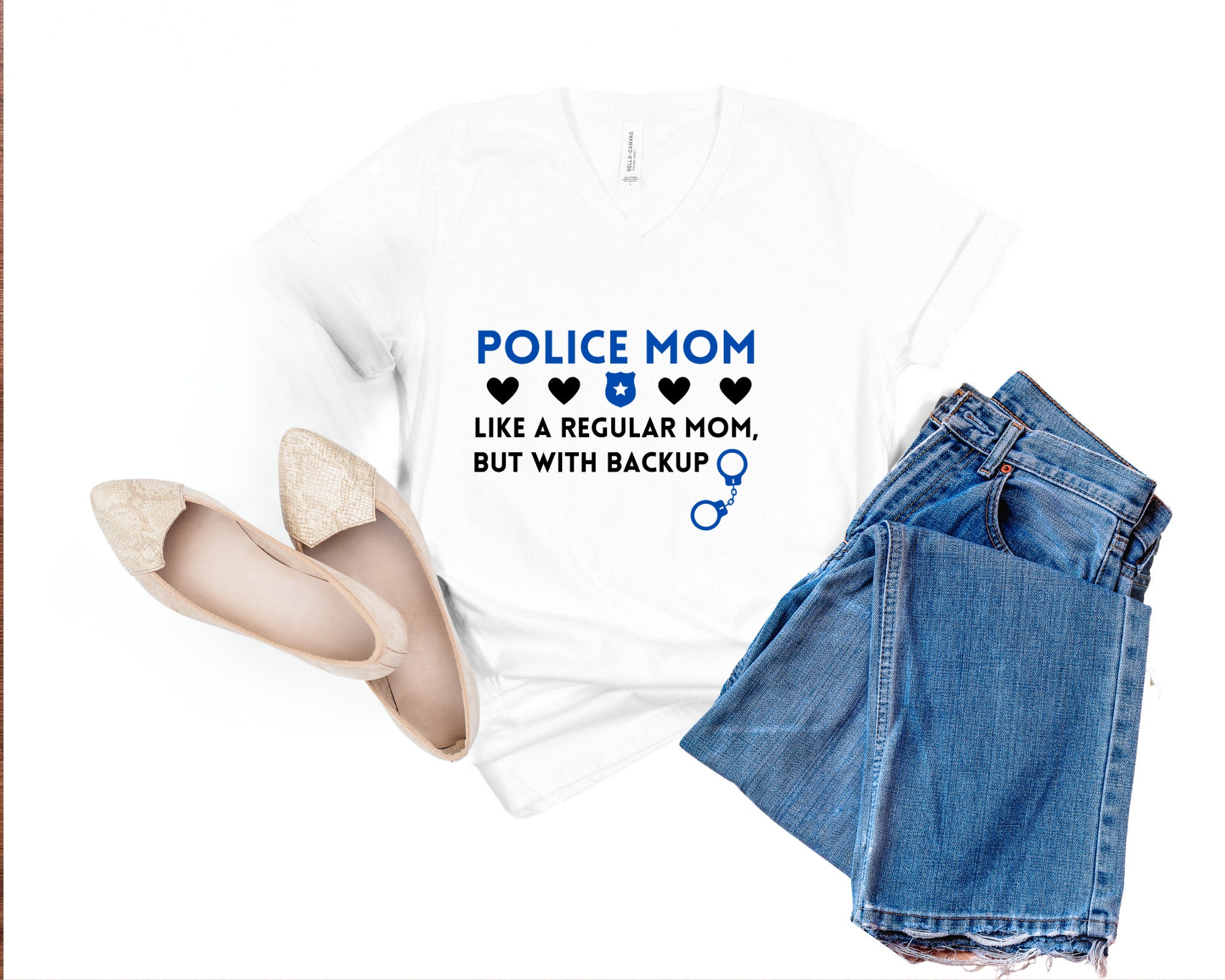 Police Mom: Like a Regular Mom but With Backup, Police Mom Shirt, Law ...