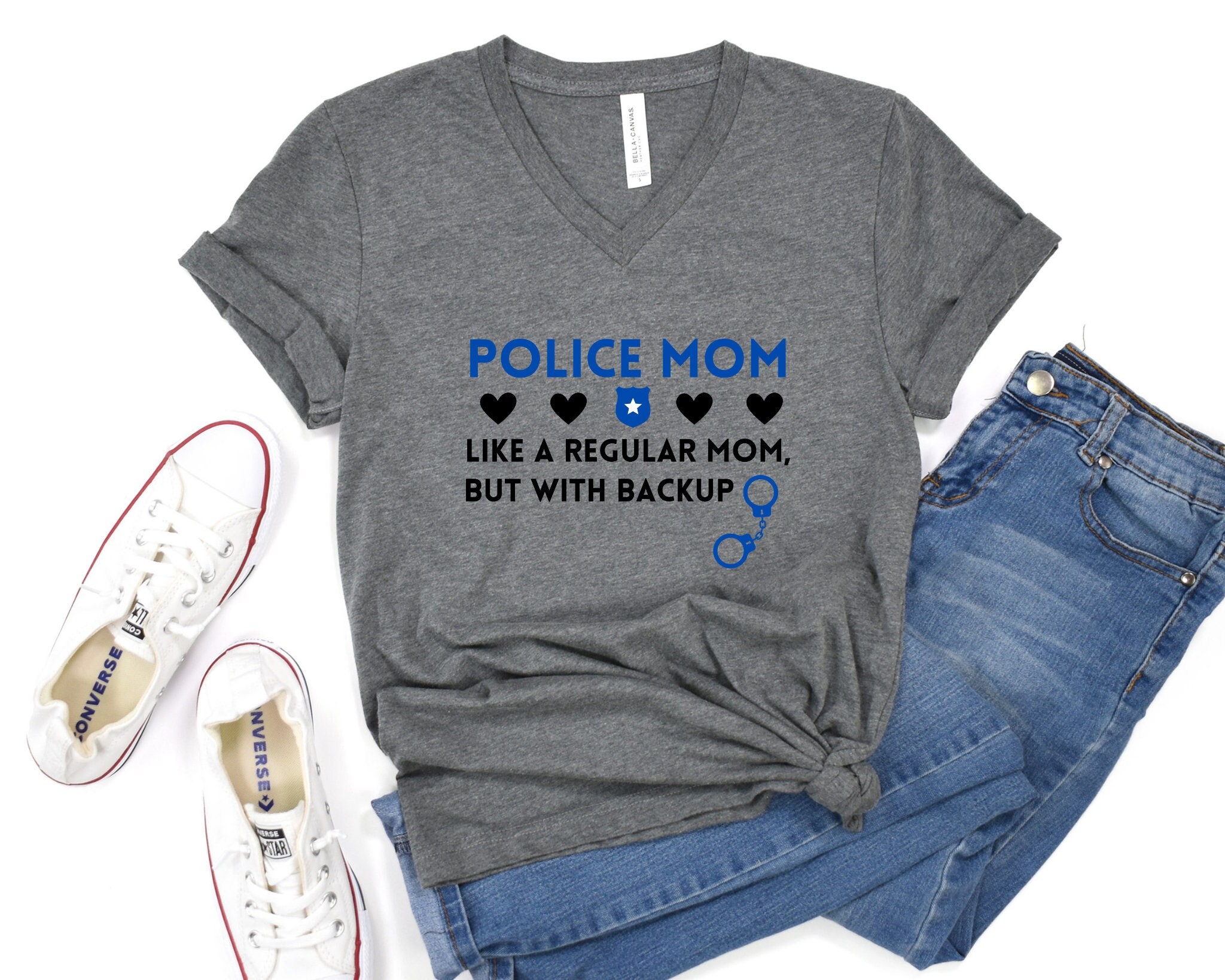 Police Mom: Like a Regular Mom but With Backup, Police Mom Shirt, Law ...
