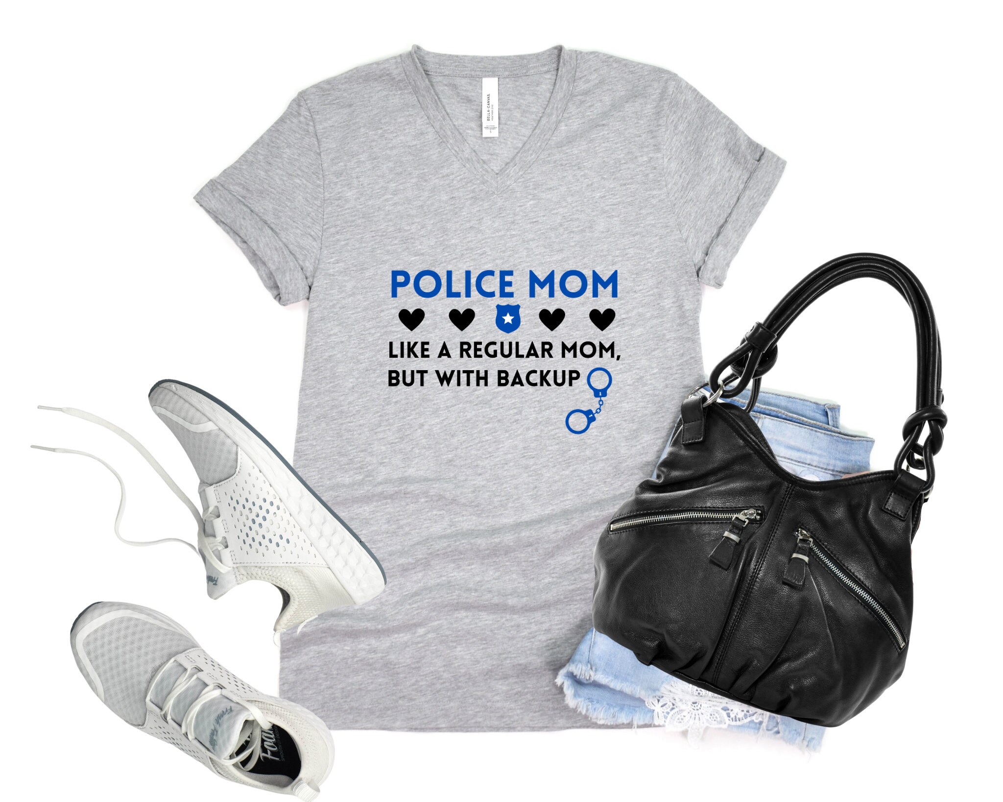 Police Mom: Like a Regular Mom but With Backup, Police Mom Shirt, Law ...