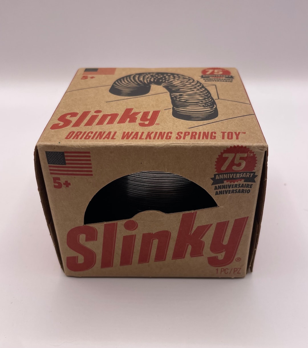 SLINKY Classic Retro Original Walking Spring Metal Toy 75th Anniversary ...
