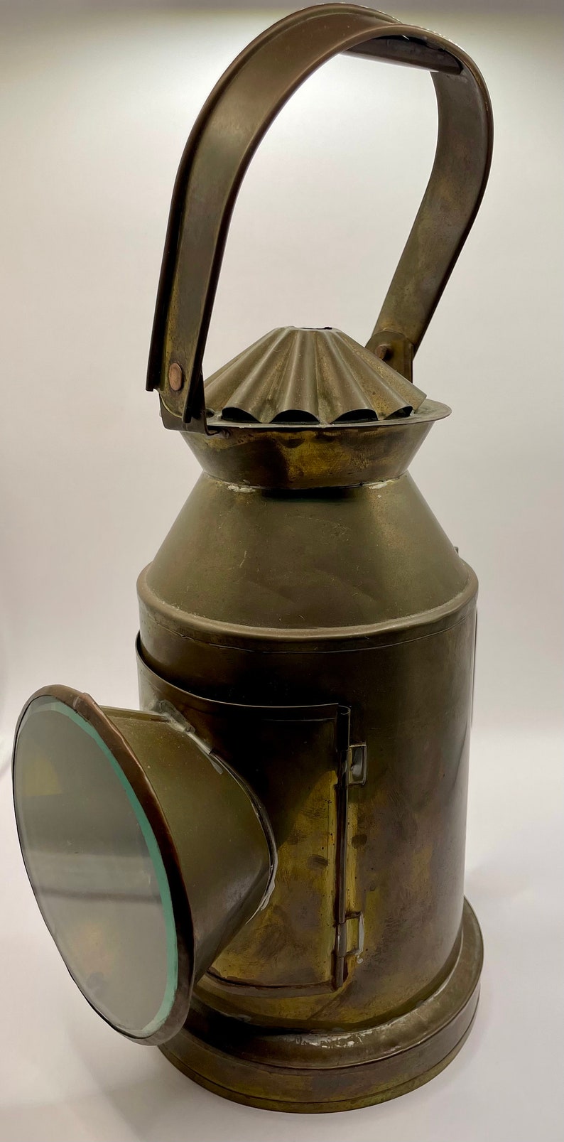 Antique Brass Railway Oil Lamp - Etsy