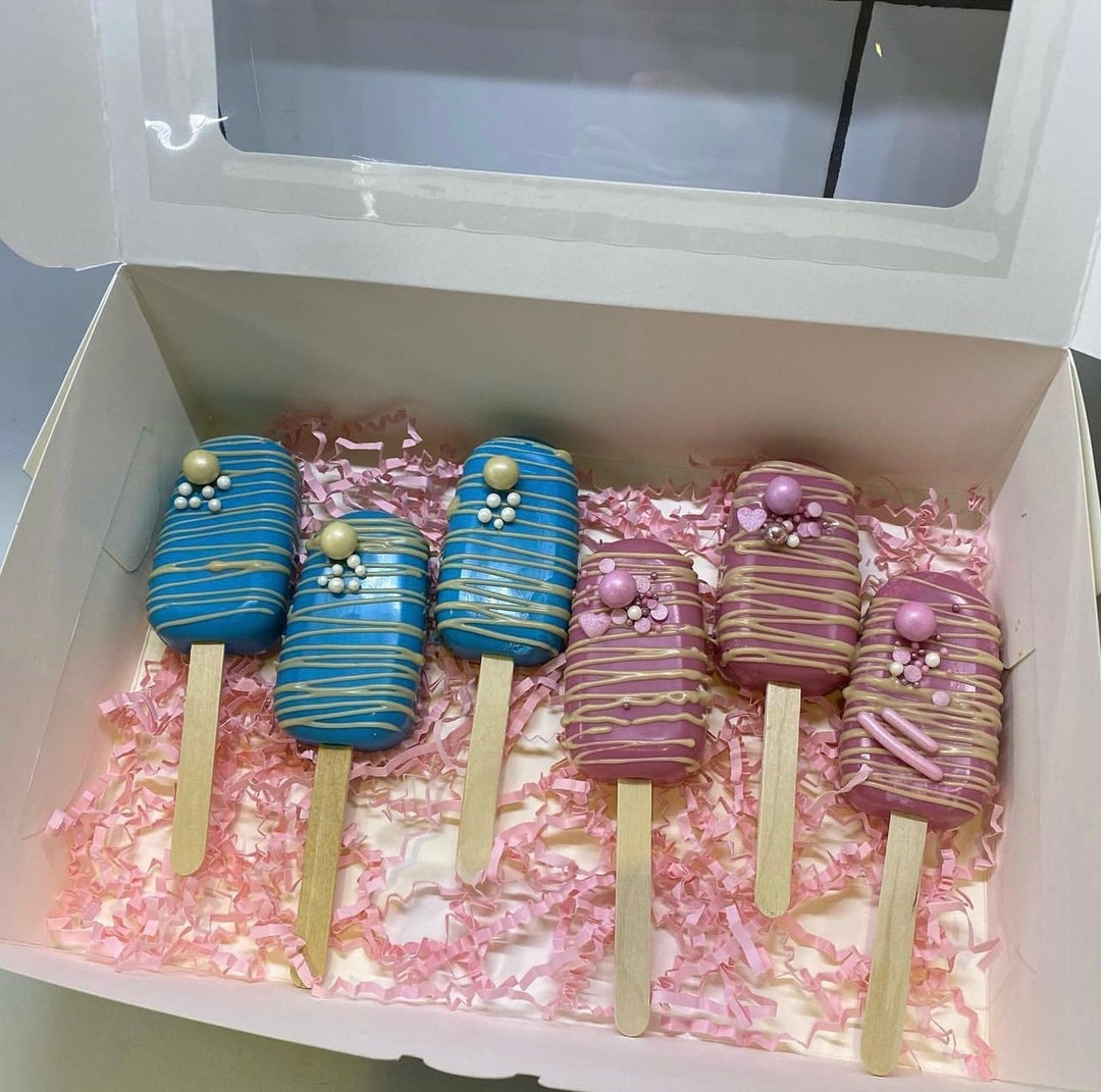 Set of 6 CUSTOM TOPPER CAKESICLES Fudge Chocolate Brownie or - Etsy