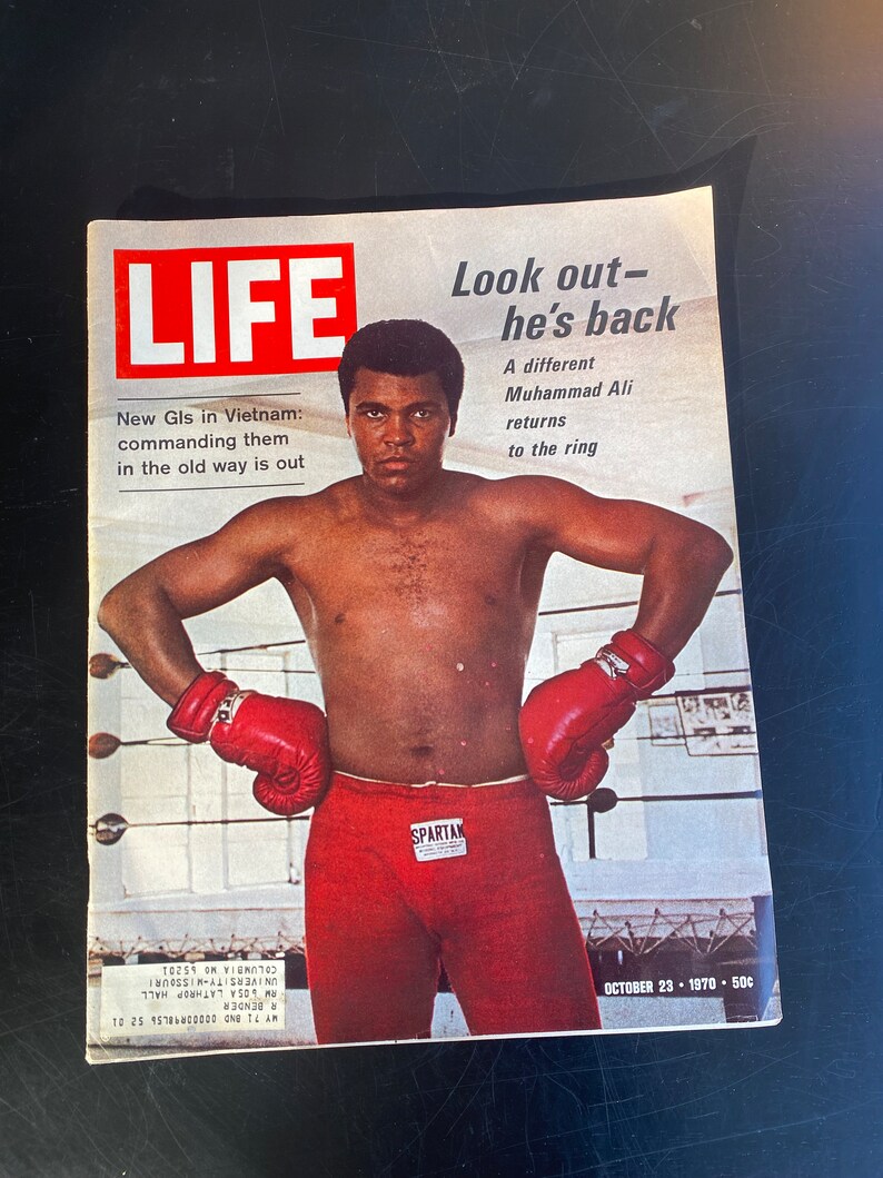 1970 October 23 LIFE Magazine Look Out he's Back Muhammad Ali box 28 - Etsy