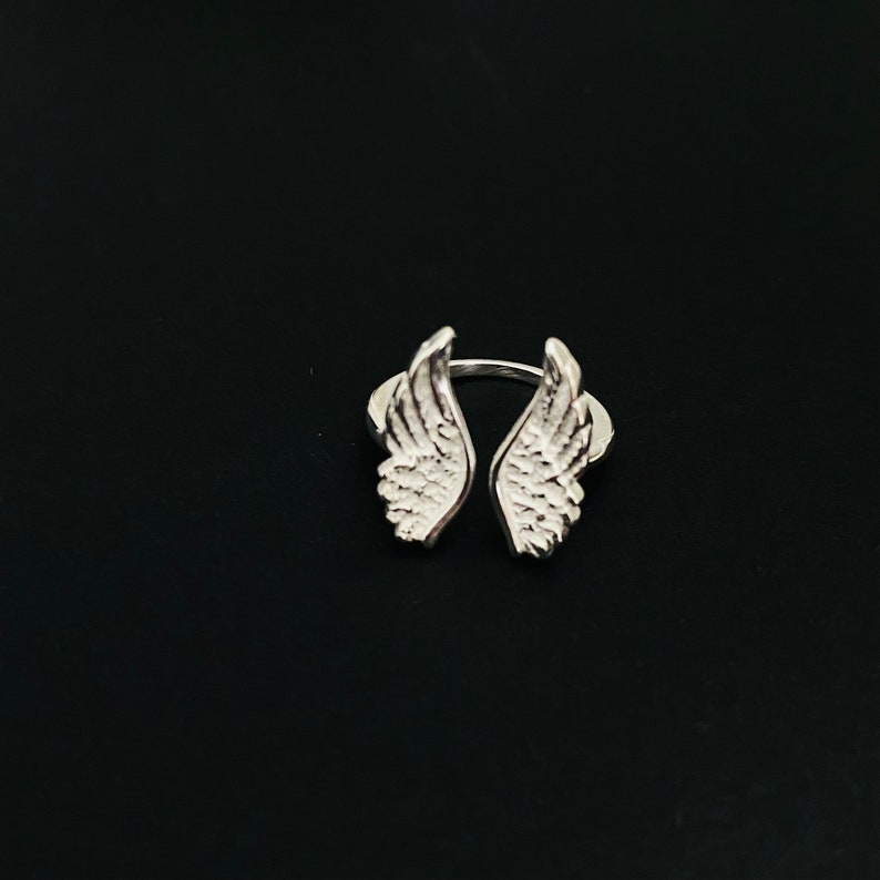 Angel Wings Ring, Angel Ring, Adjustable Ring, Angel Wing Ring, Silver ...