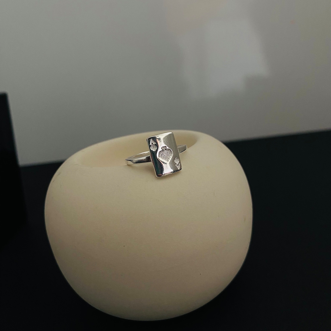 Ace Ring, Poker Ring, Ace of Spades Ring, Silver Card Ring, Ace Card ...
